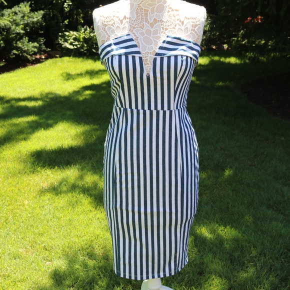 a'gaci | Dresses | Nwt Agaci Striped Bodycon Dress | Poshmark